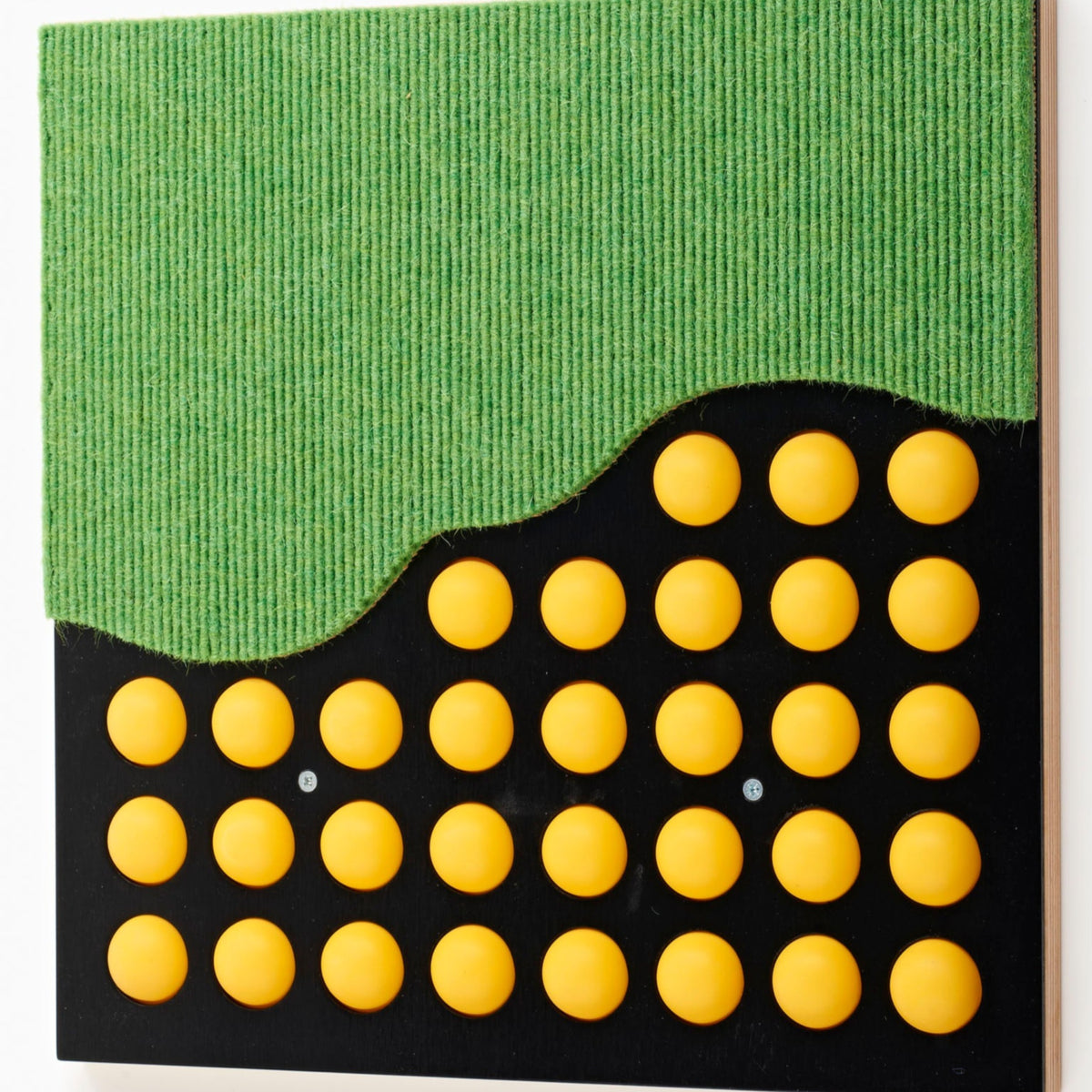 Tactile Wall Tile, Soft Domes - Green Cord - Mike Ayres Design