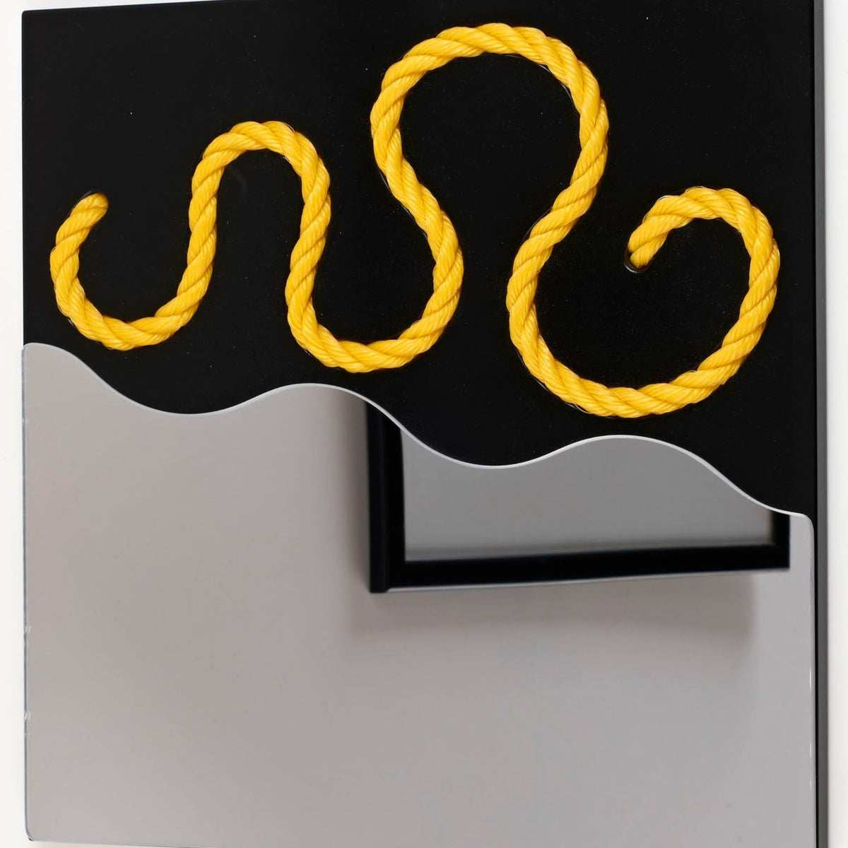 Tactile Wall Tile, Yellow Rope - Mirror - Mike Ayres Design